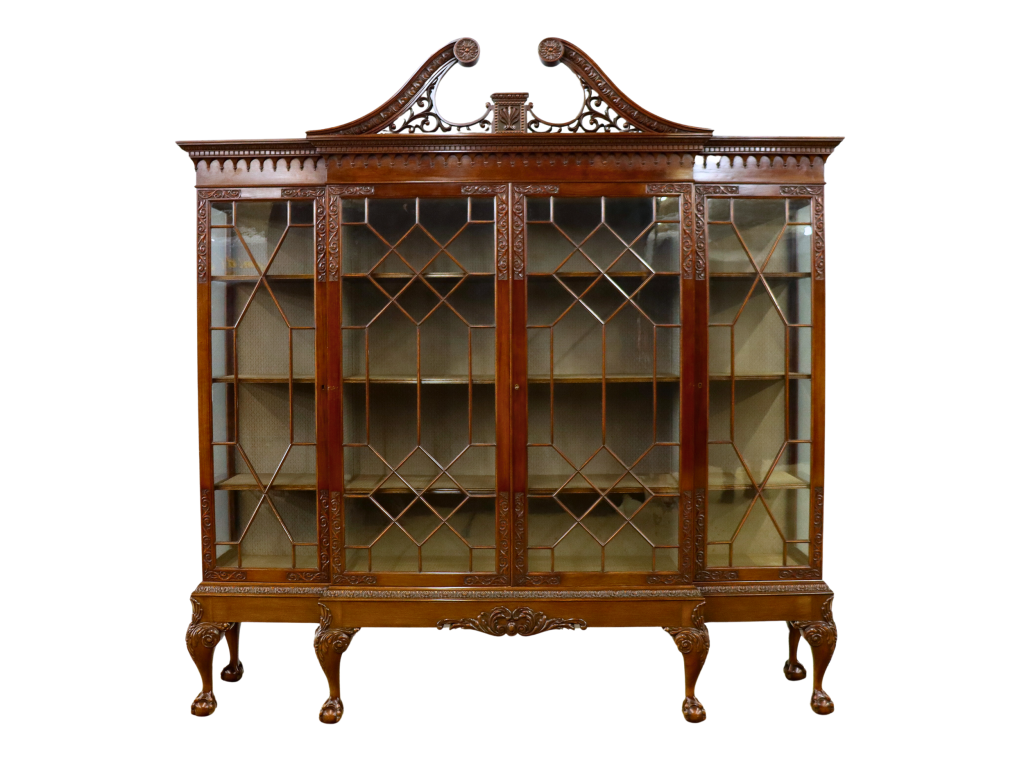British Chippendale Breakfront Display Cabinet - Schmidt's Antiques Inc.