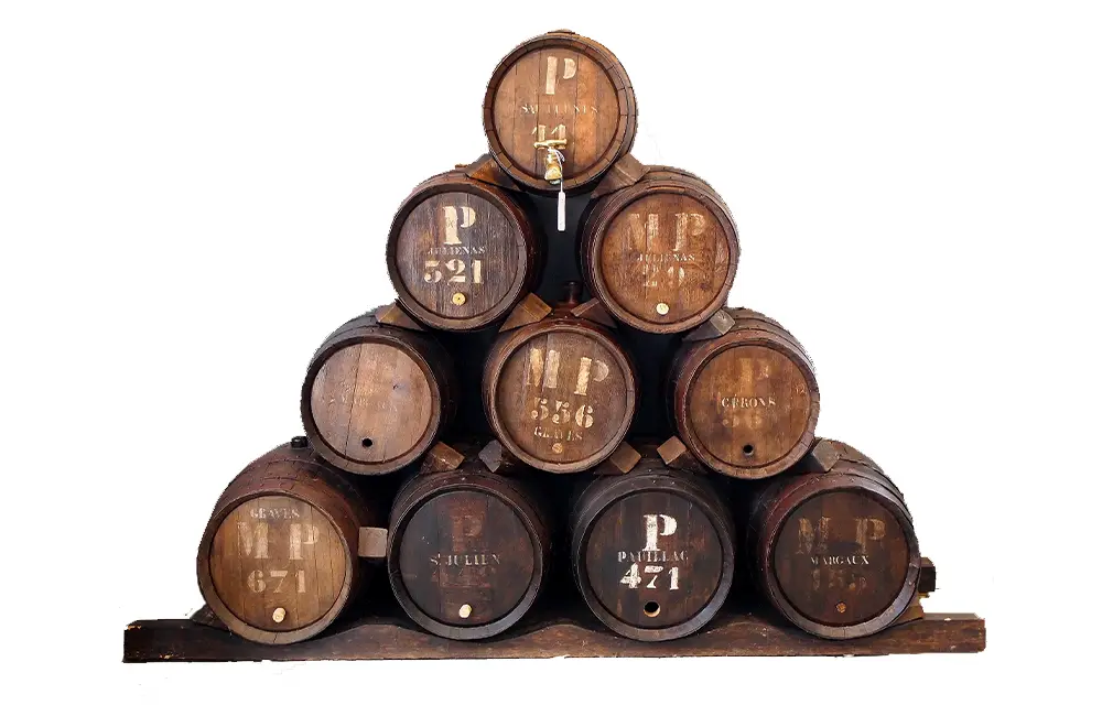 Rack Of Ten French Wine Casks - Schmidt's Antiques Inc.